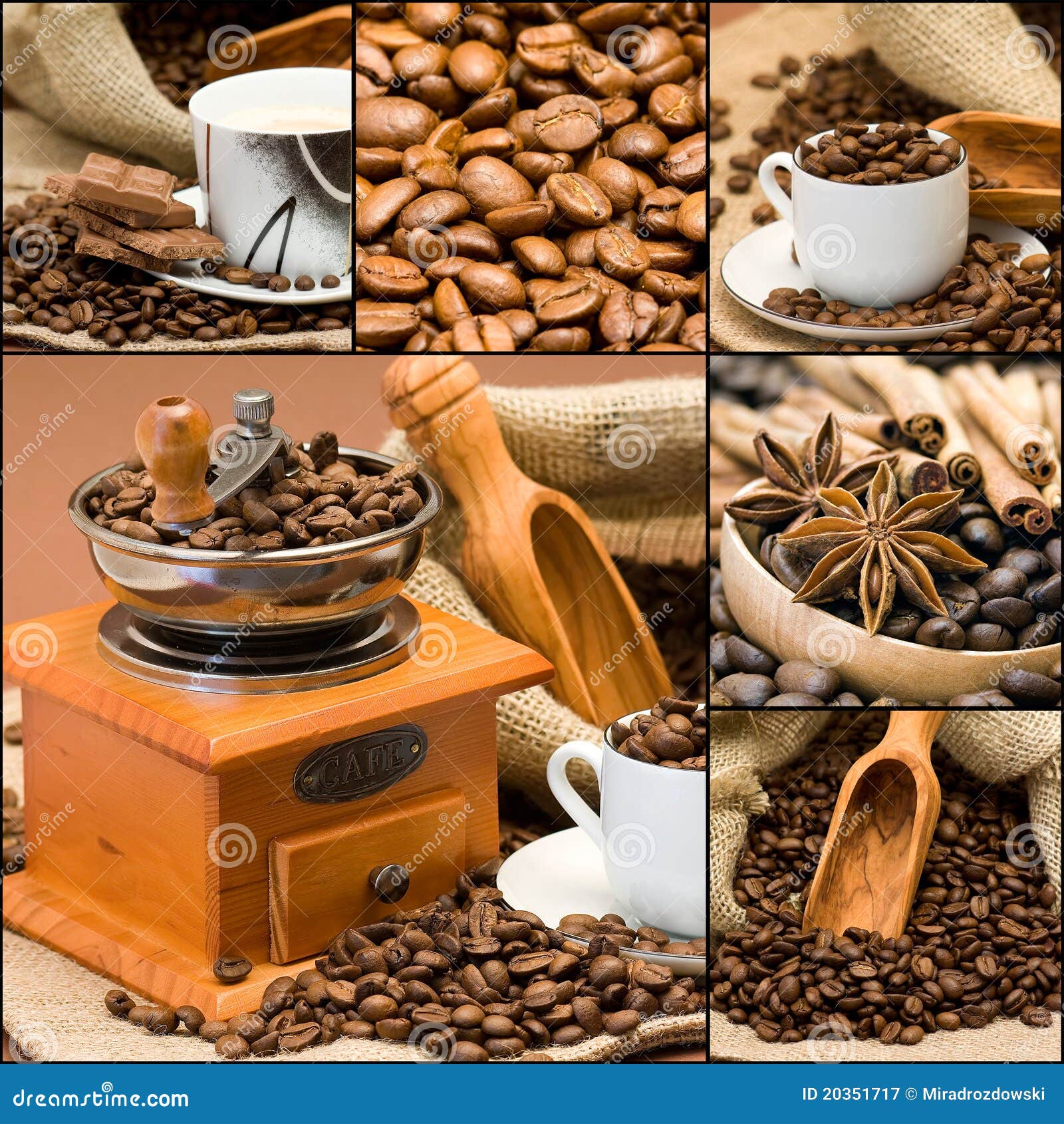 Coffee collage stock image. Image of close, design, italian - 20351717