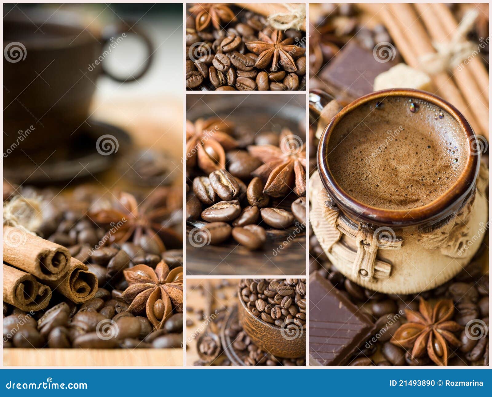 Coffee collage stock photo. Image of fabric, brown, cafe - 21493890