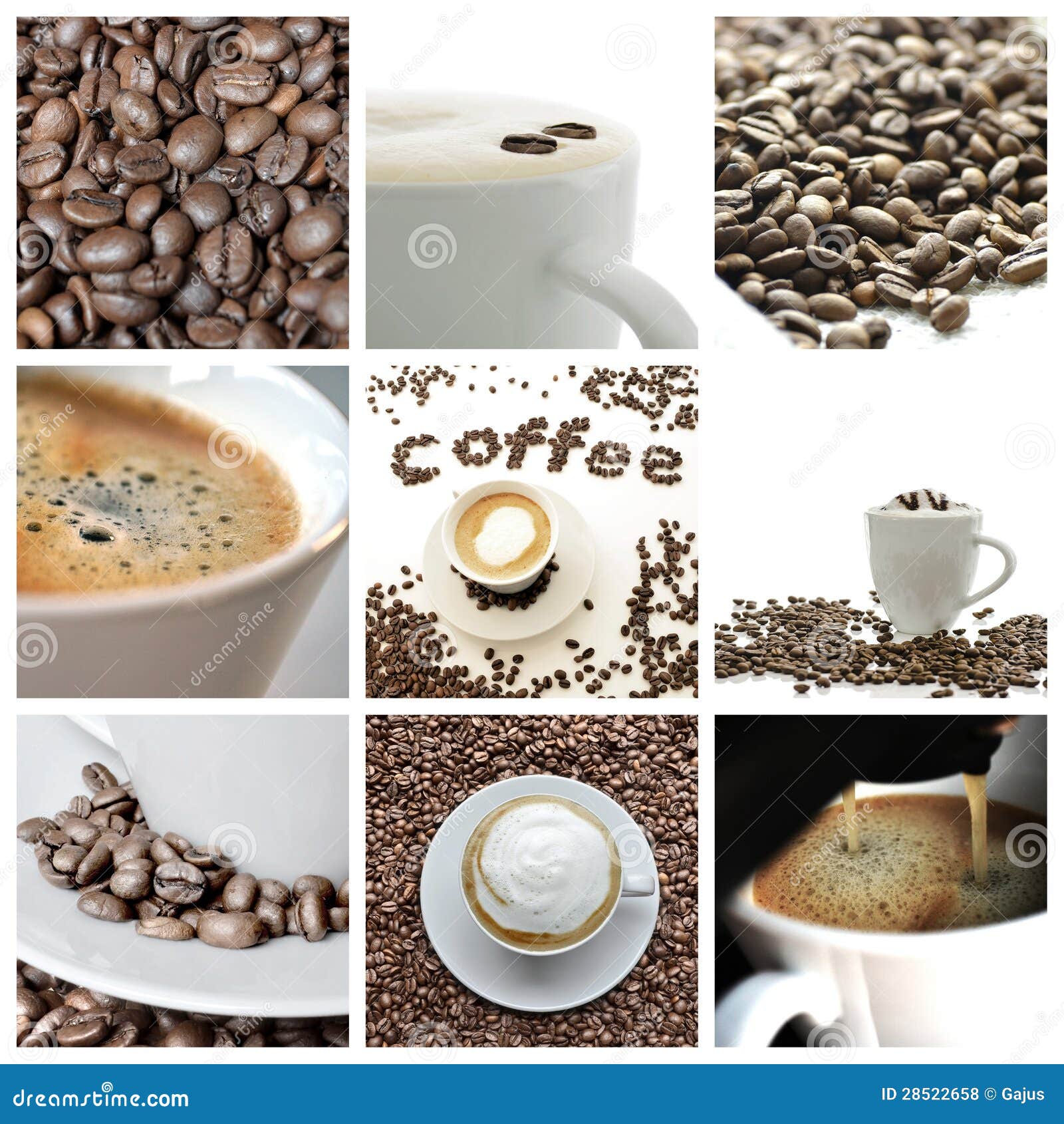 Coffee collage stock photo. Image of square, beans, caffeine - 28522658