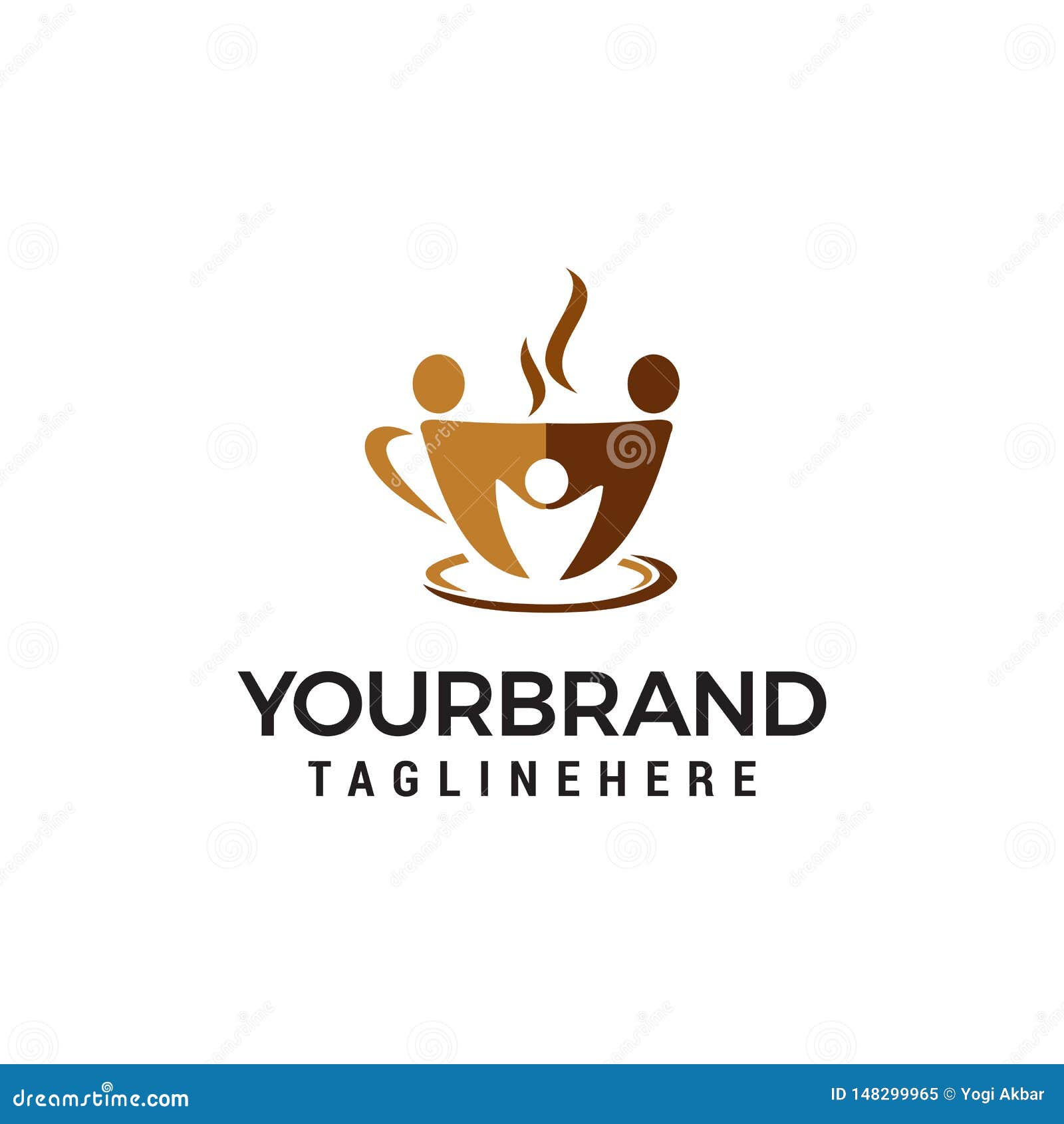 Coffee Community Logo Design Concept Template Stock Vector ...