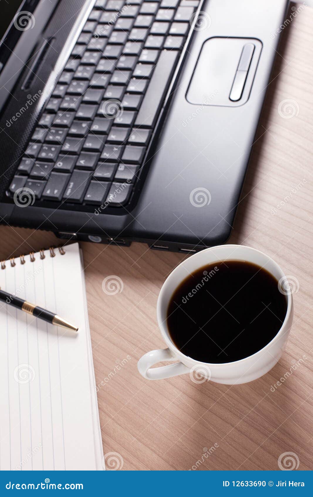 Coffee and Computer - Break in Office Stock Photo - Image of paperwork ...