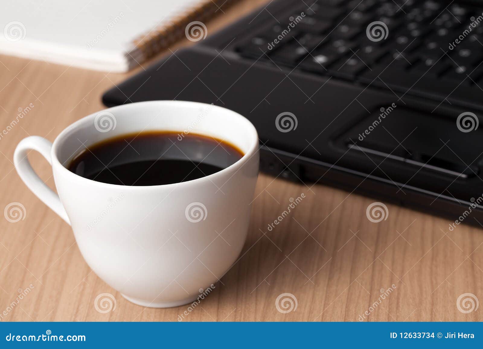Coffee and Computer - Break in Office Stock Photo - Image of brown ...