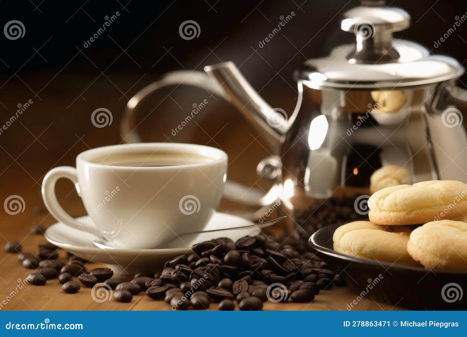 A Coffee Concept with Beans and Cups Created with Generative AI ...