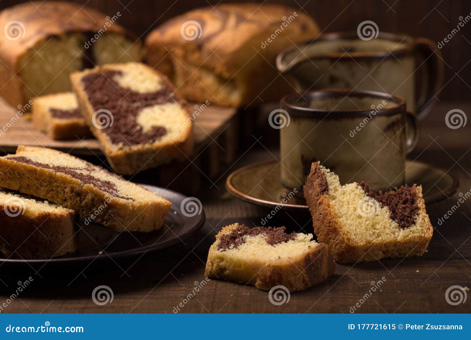 Coffee and cookie stock image. Image of enjoy, wooden - 177721615