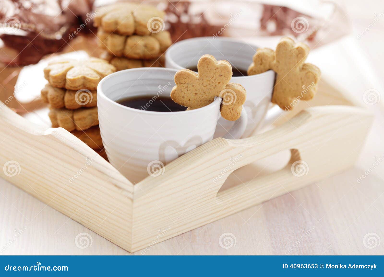 Coffee with cookie stock image. Image of crispy, valentine - 40963653