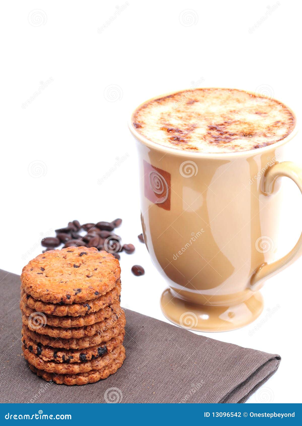 Coffee with cookies stock photo. Image of cappuccino - 13096542