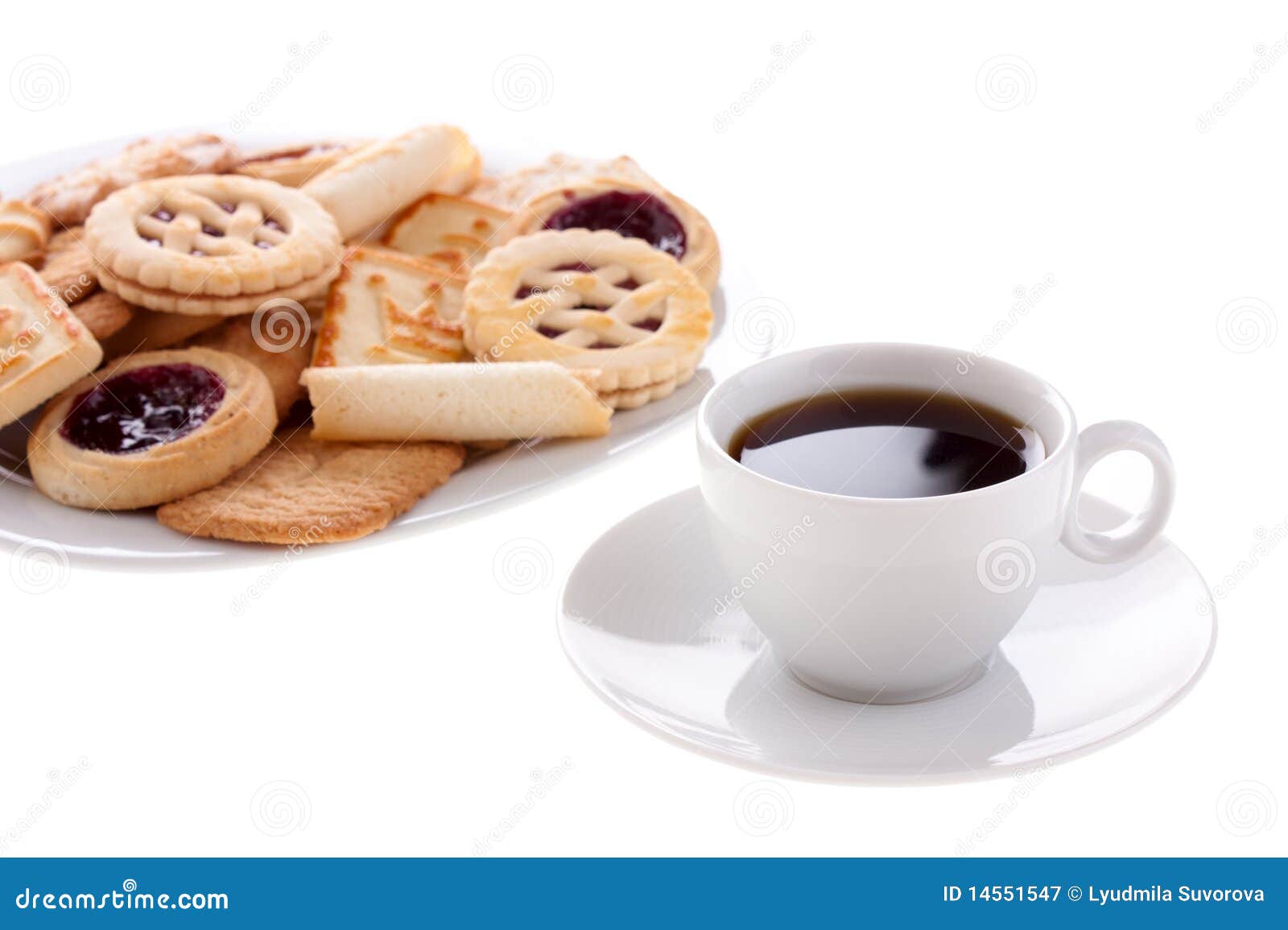 Coffee and cookies stock image. Image of food, bakery - 14551547