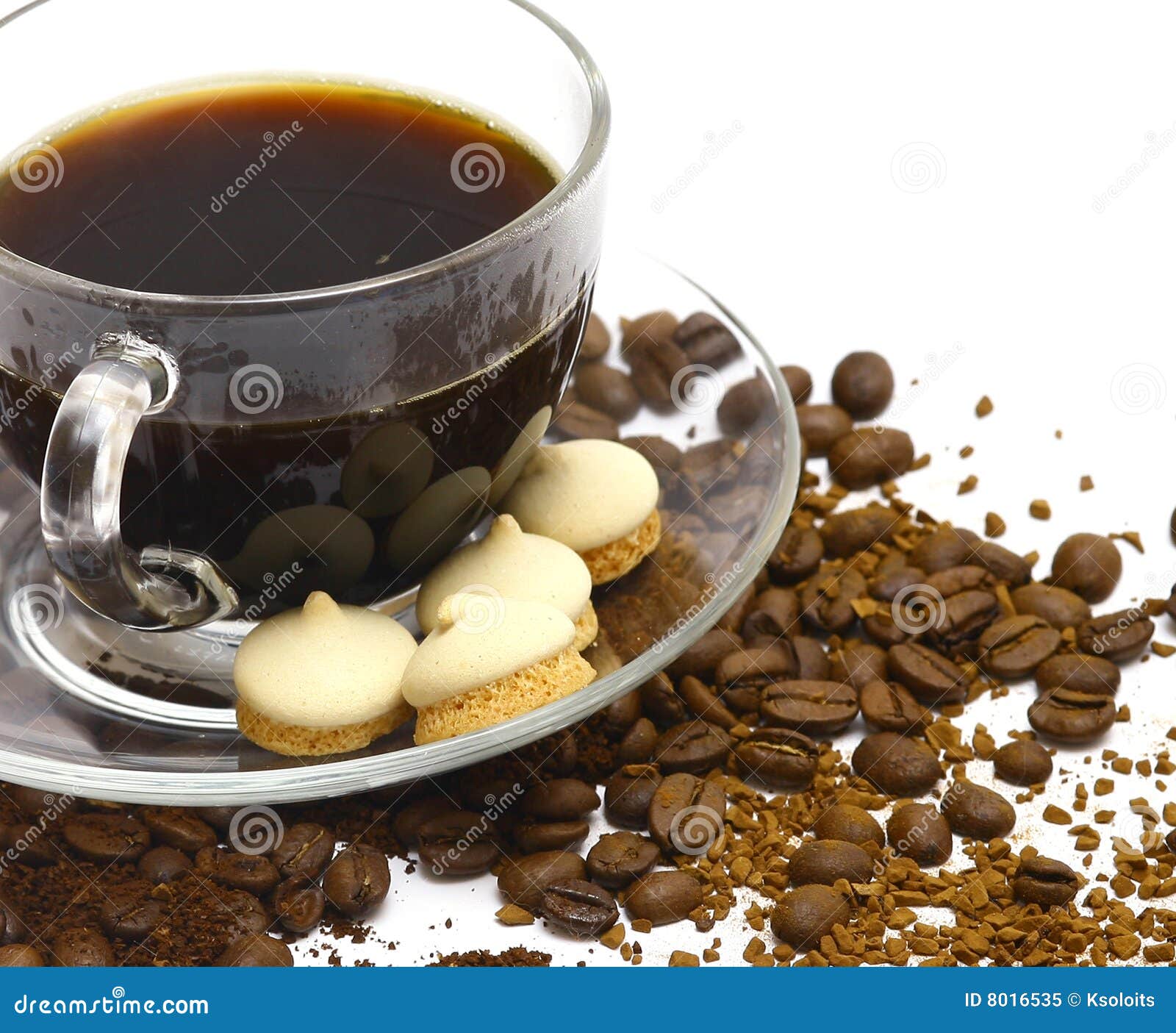 Coffee with cookies. stock image. Image of cafe, ground - 8016535
