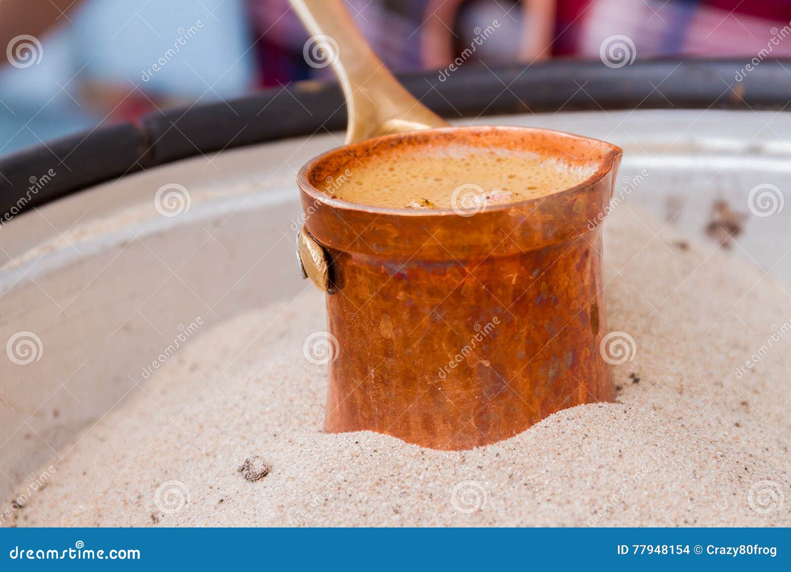 Coffee cooking on sand stock photo. Image of breakfast - 77948154