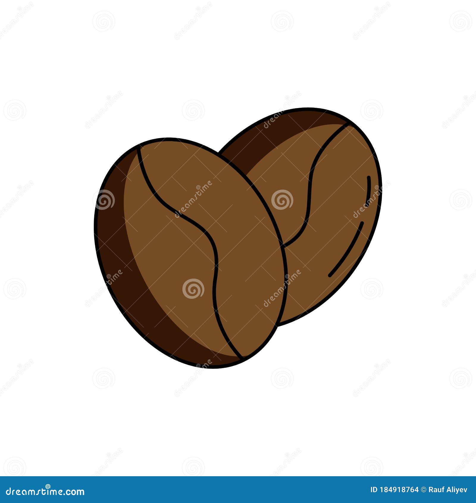 Coffee, Corn Icon. Simple Colored Field Outline Vector Illustration for ...