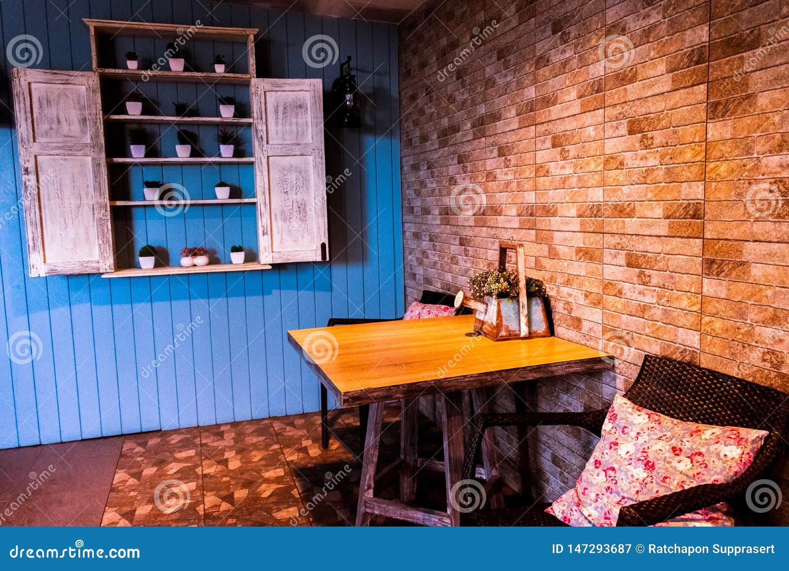 Coffee Corner and Warm Light in the Coffee Shop Stock Image - Image of ...