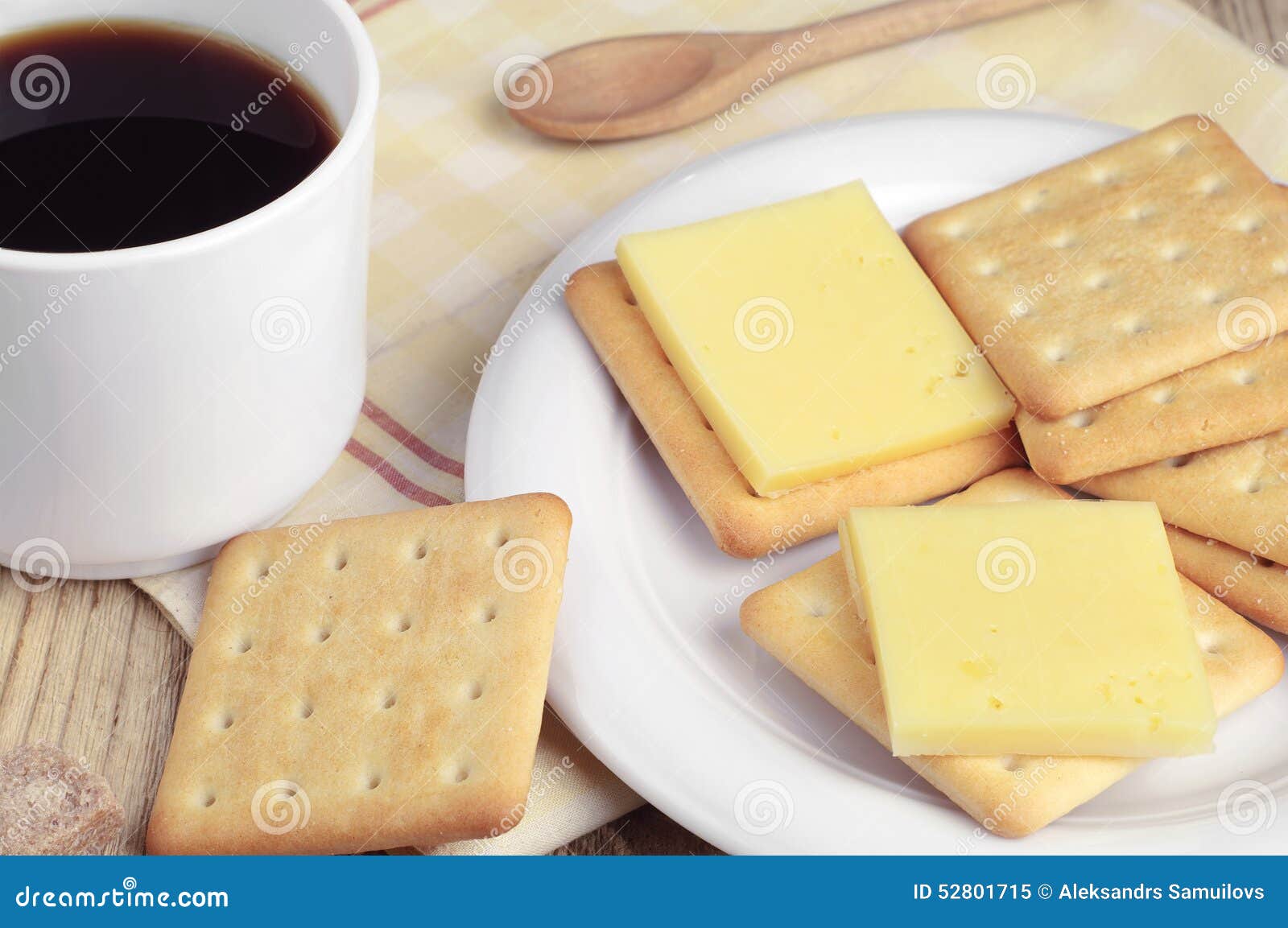 Coffee and Cracker Cookies with Cheese Stock Image - Image of aroma ...