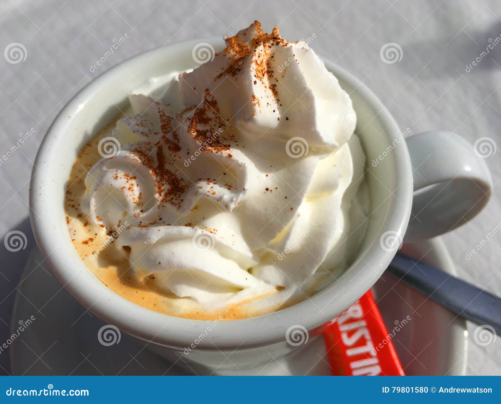 Coffee with cream stock photo. Image of porcellan, beverage - 79801580