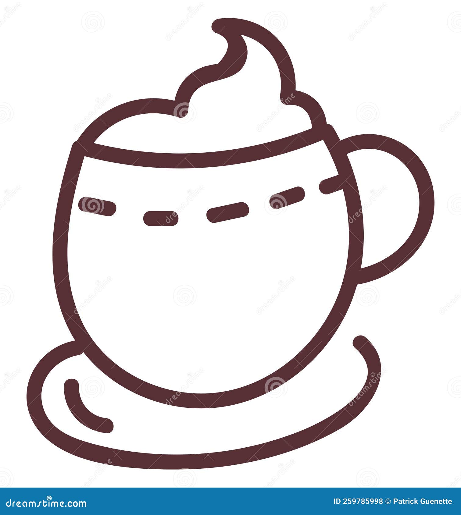 Coffee with creamer, icon stock vector. Illustration of powder - 259785998
