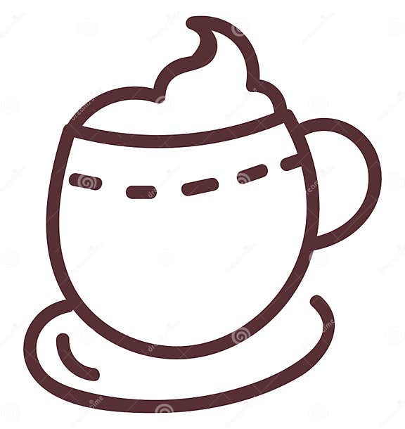 Coffee with creamer, icon stock vector. Illustration of powder - 259785998