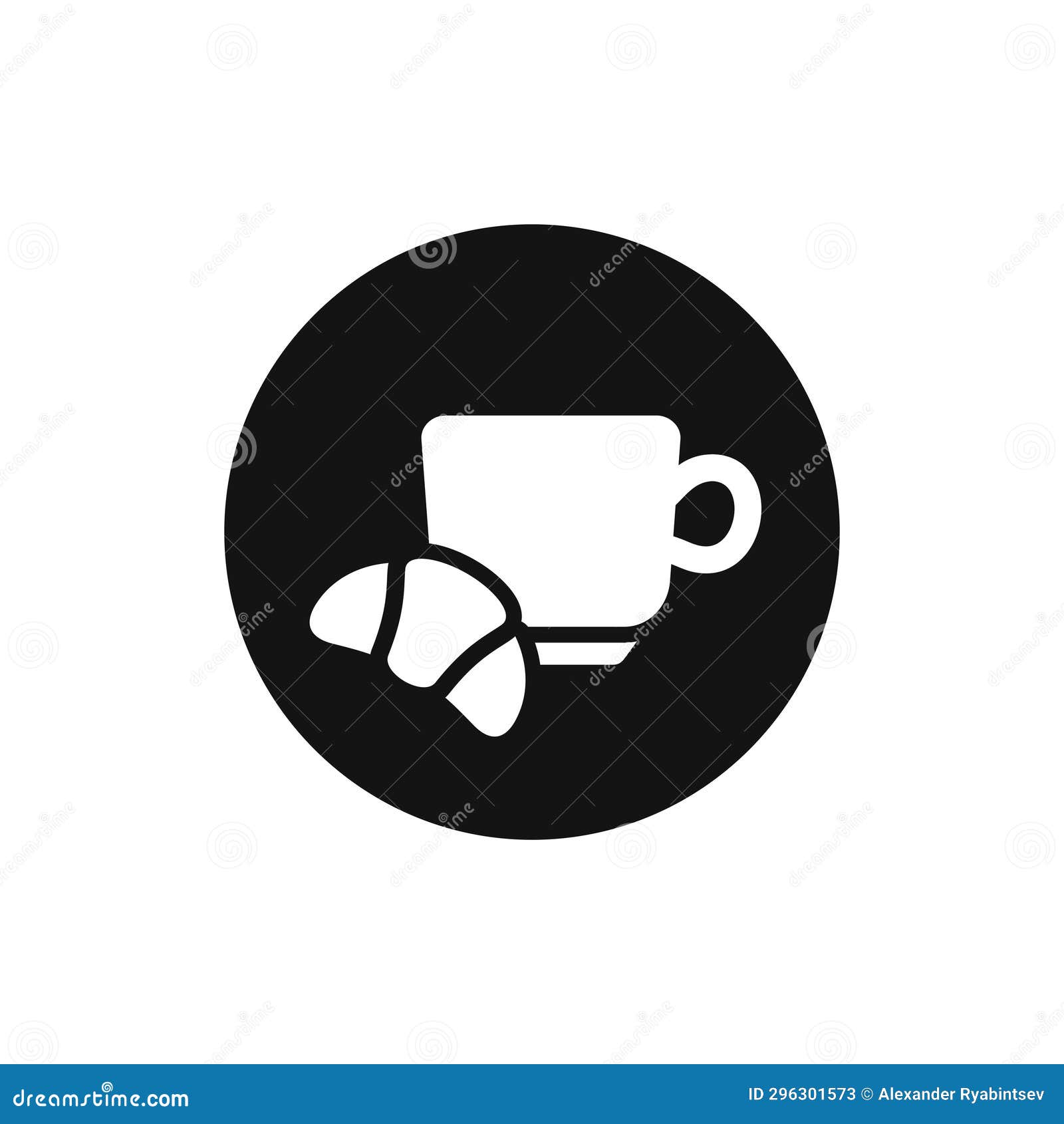 Coffee with Croissant Vector Icon Stock Illustration - Illustration of ...