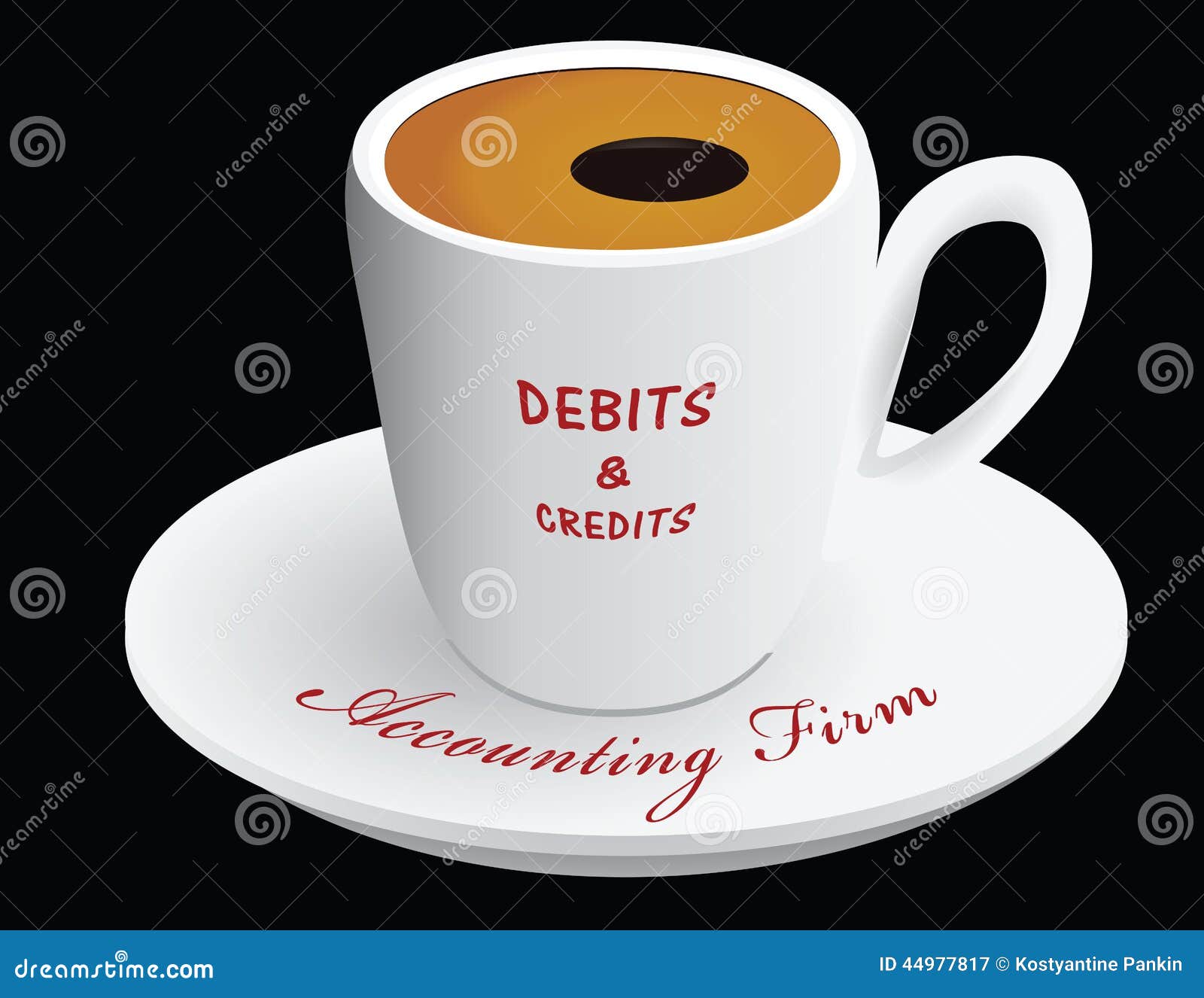 Coffee cup accounting firm stock illustration. Illustration of gourmet ...
