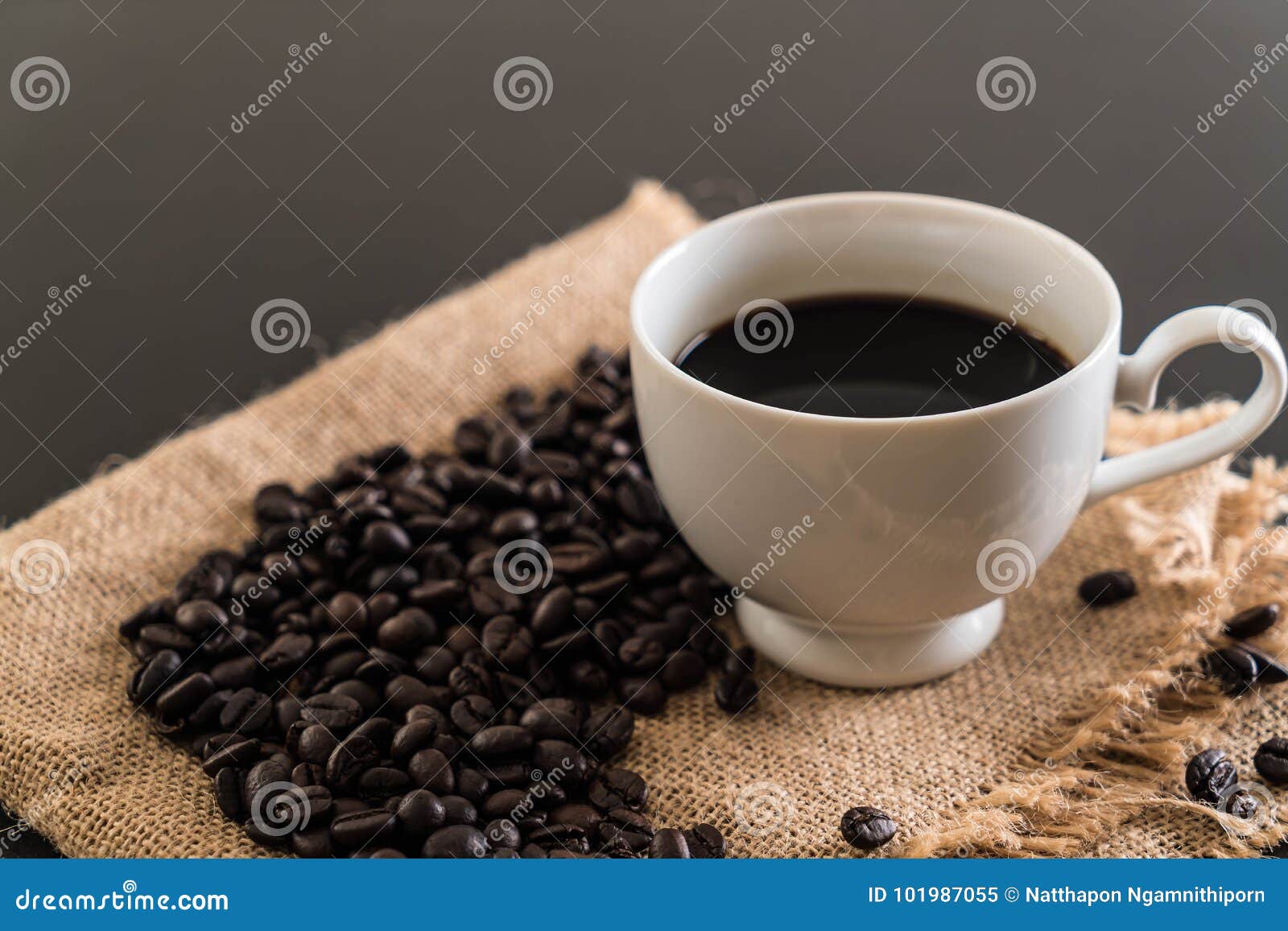 Coffee cup and beans stock image. Image of espresso - 101987055