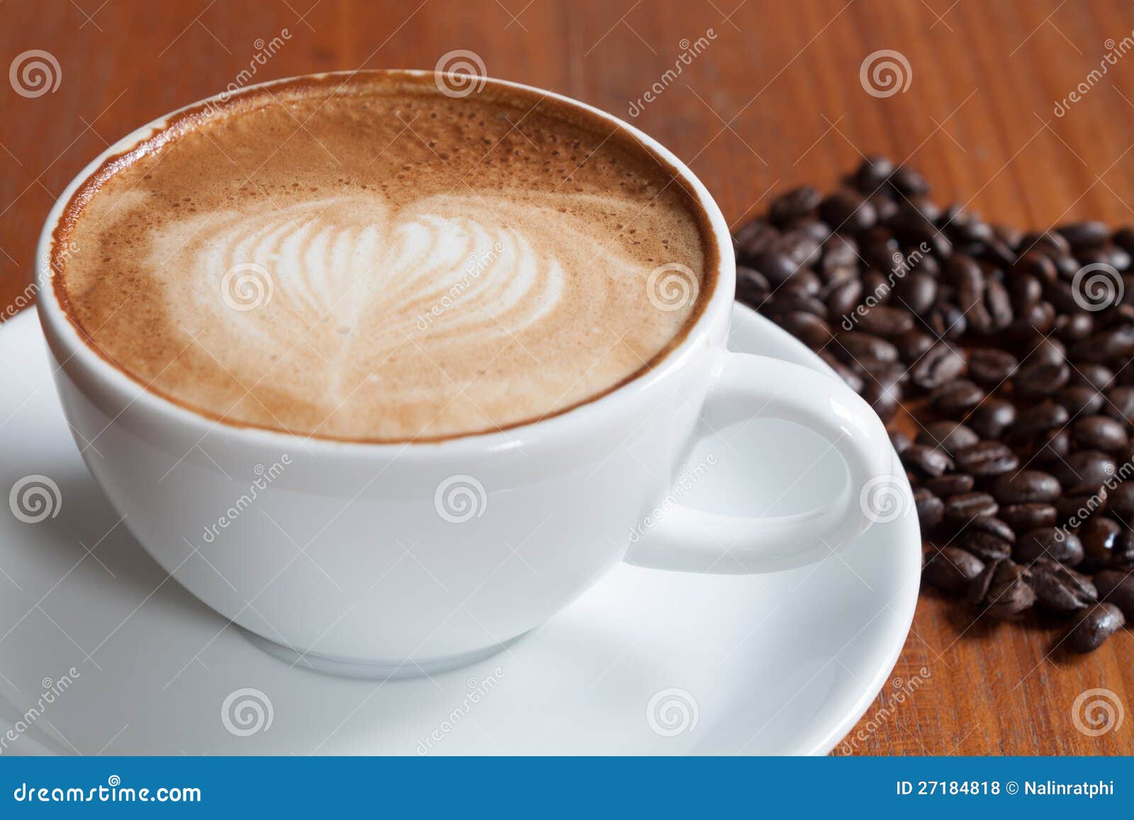 Coffee cup and beans stock photo. Image of black, porcelain - 27184818