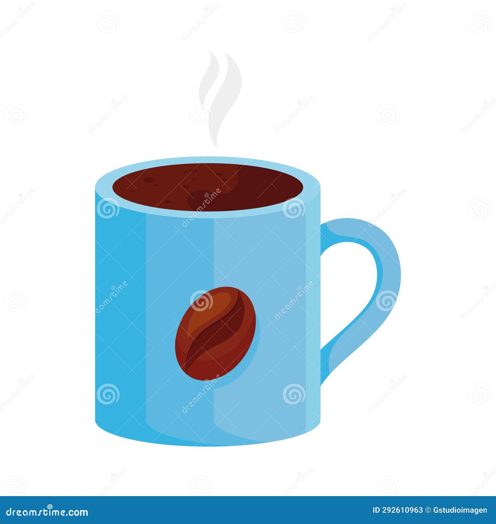 Coffee cup blue stock illustration. Illustration of blue - 292610963