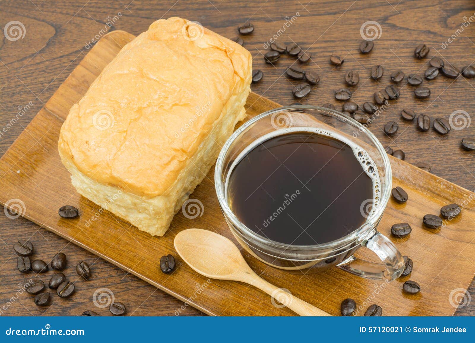 Coffee cup with bread stock image. Image of healthy, organic - 57120021