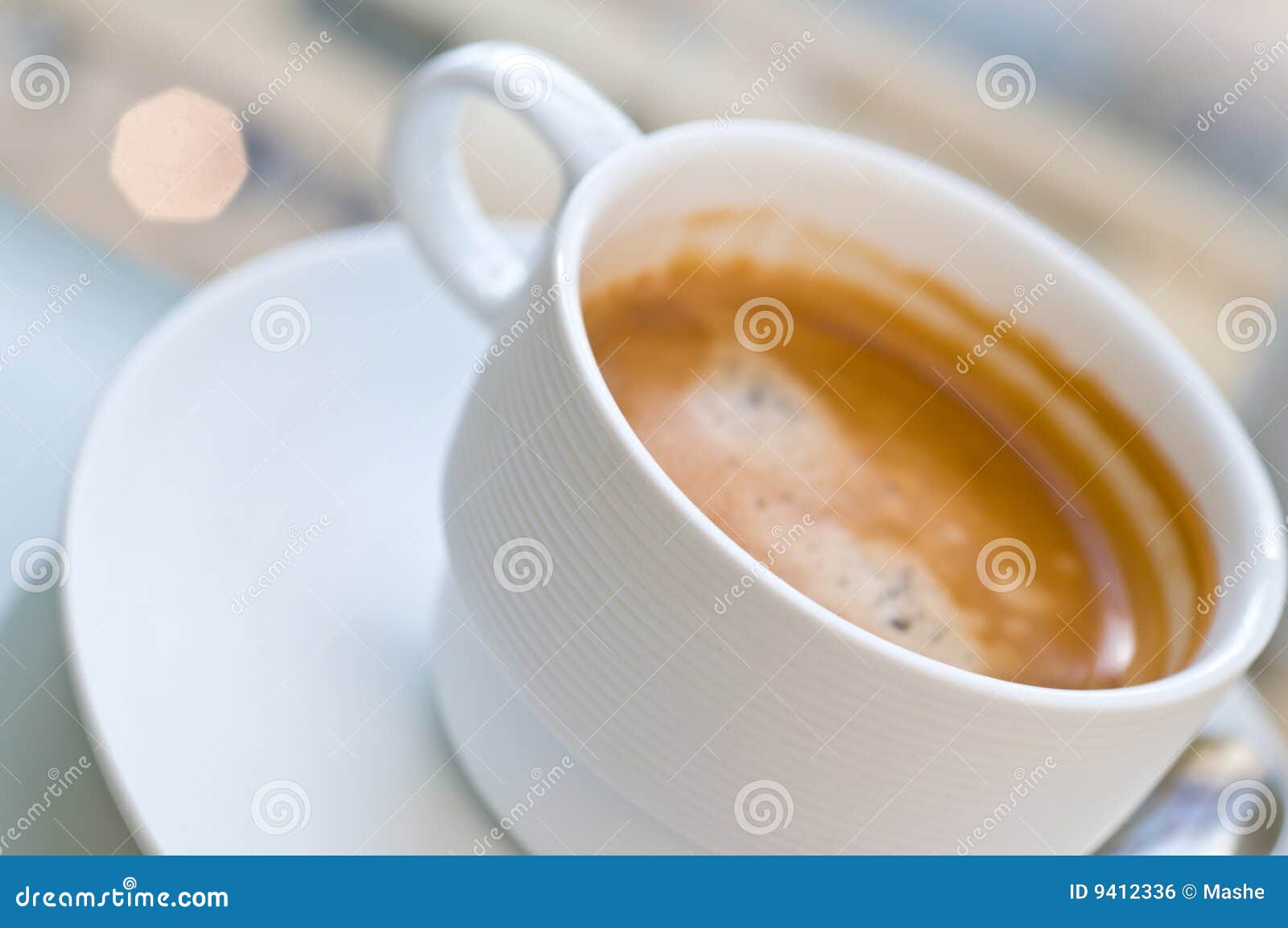 Coffee cup in cafe stock photo. Image of shop, cappuccino - 9412336