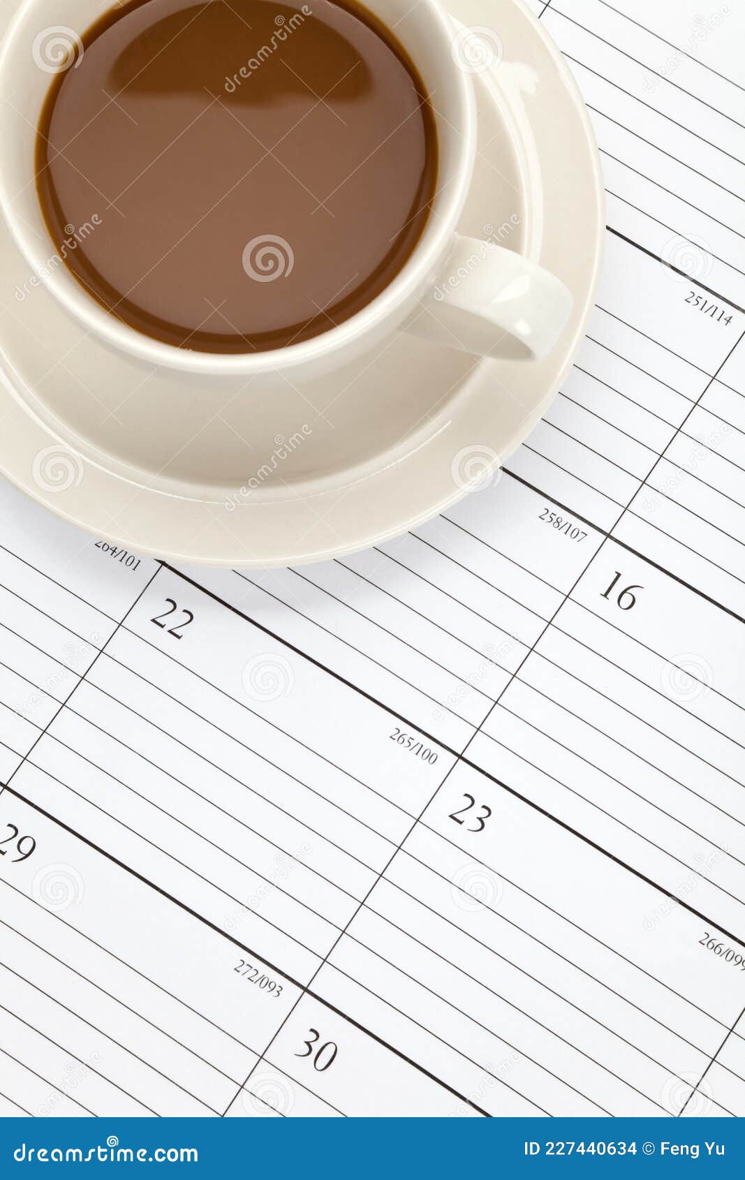 Coffee cup and Calendar stock photo. Image of organizer - 227440634