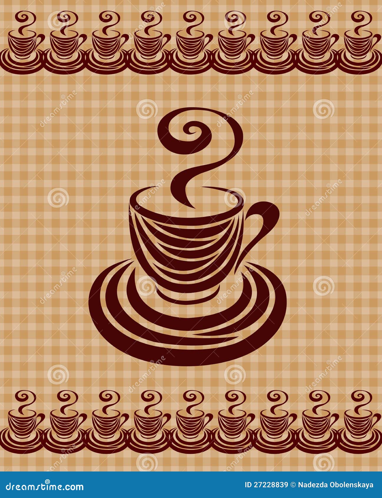 Coffee cup card 2. stock vector. Illustration of cafe - 27228839