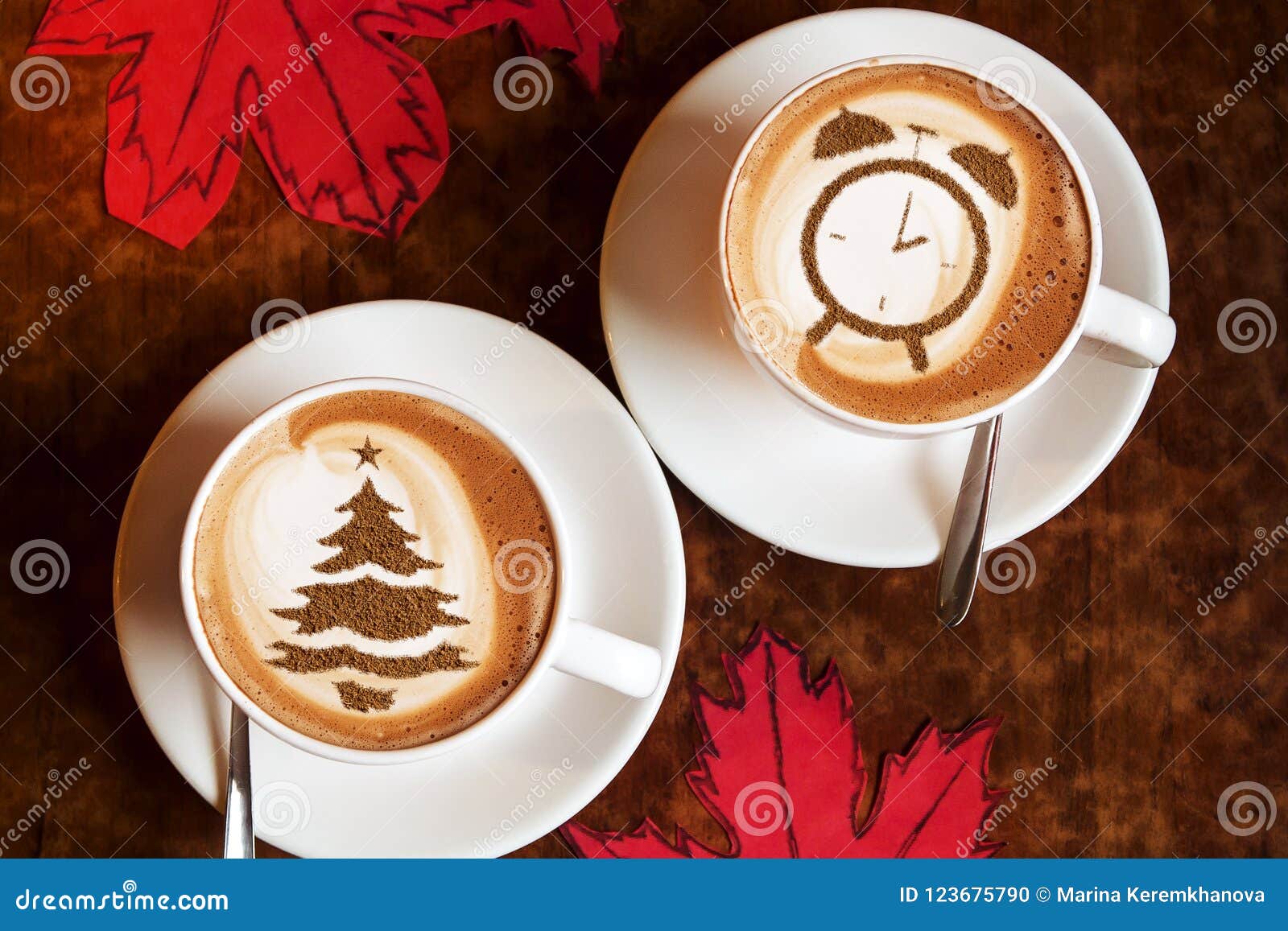 Coffee Cup with Christmas Tree Stock Photo - Image of tree, holiday ...