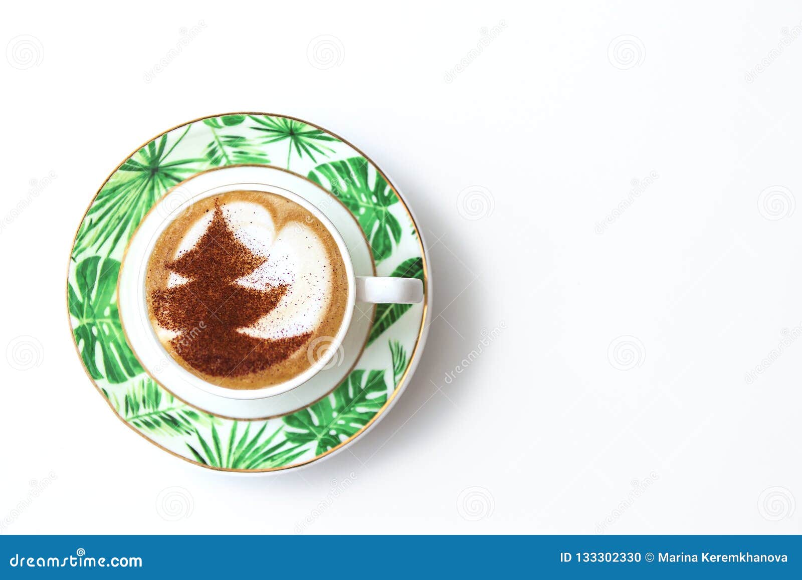 Coffee Cup and Christmas Tree Stock Photo - Image of wood, coffee ...