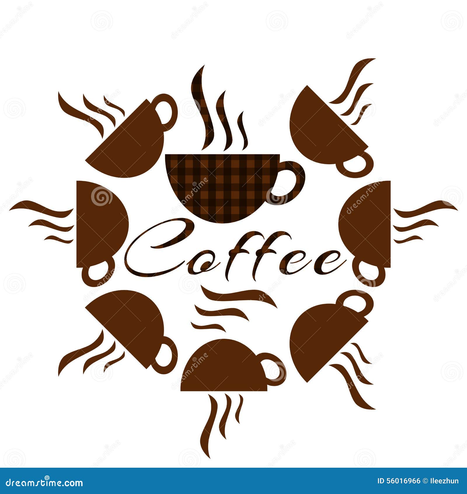 Coffee Cup Circular stock illustration. Illustration of latte - 56016966