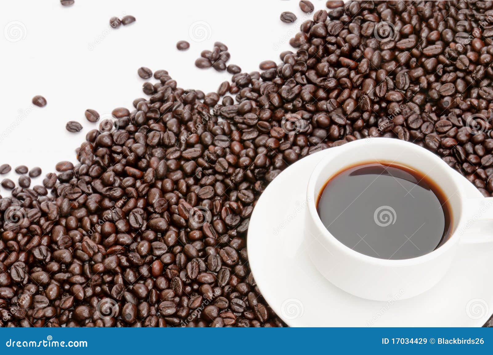 Coffee Cup on Coffee Bean Background Stock Image - Image of nature ...