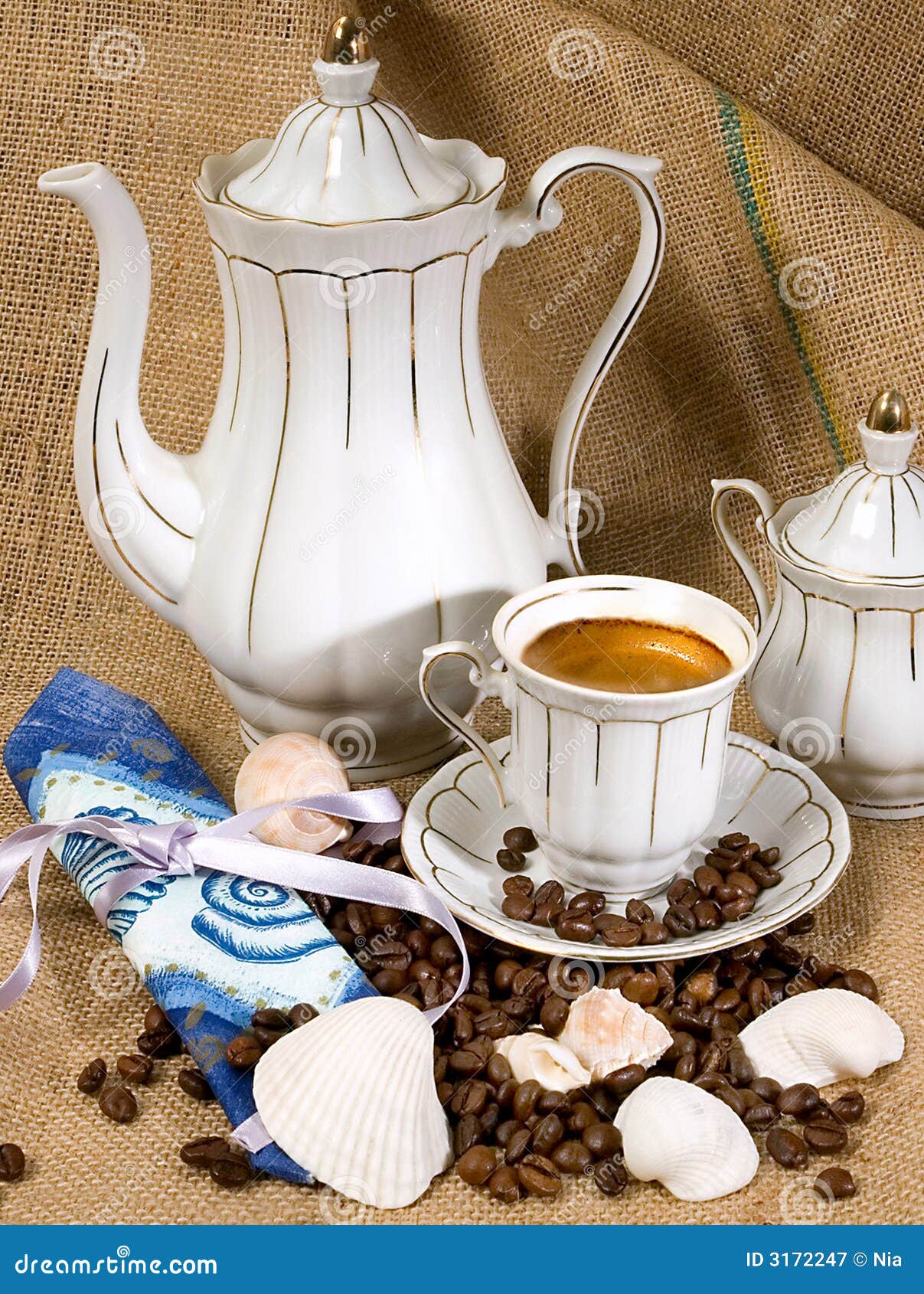 Coffee Cup And Coffee Beans Picture. Image: 3172247