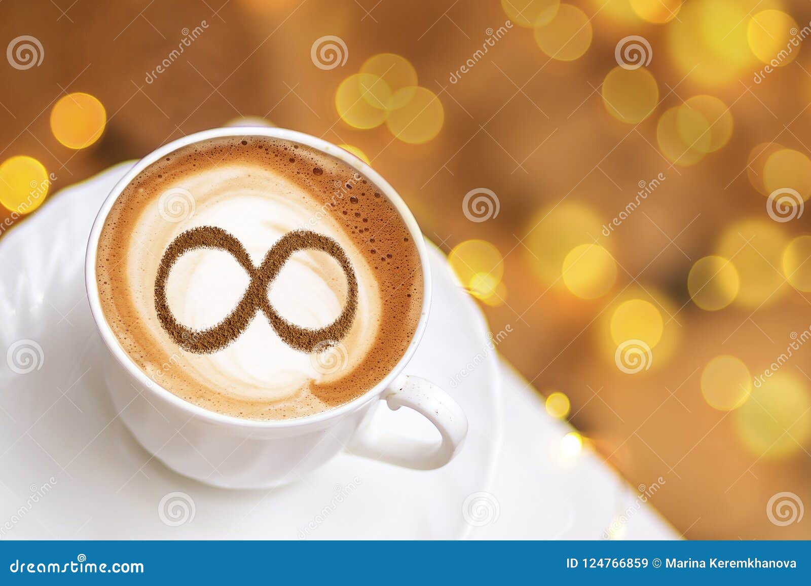 Coffee Cup Concept Infinity Symbol Stock Image - Image of concept ...