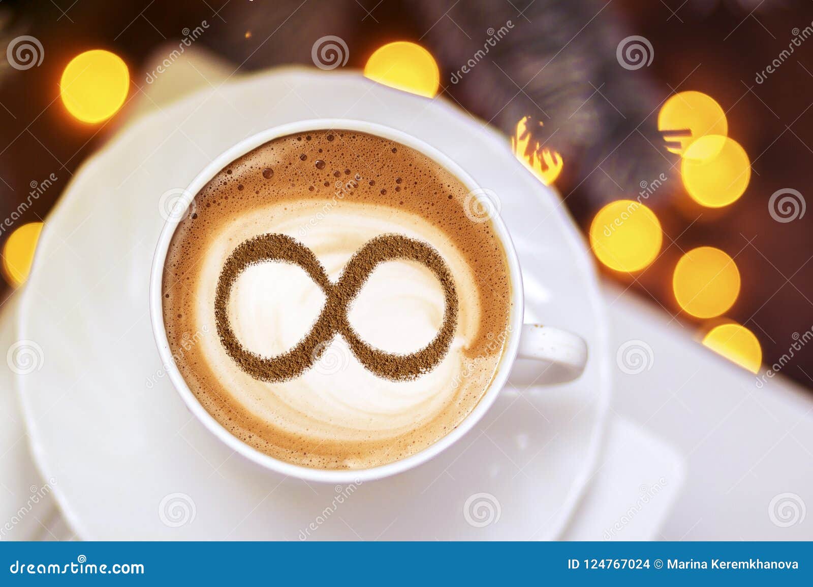 Coffee Cup Concept Infinity Symbol Stock Photo - Image of creative ...
