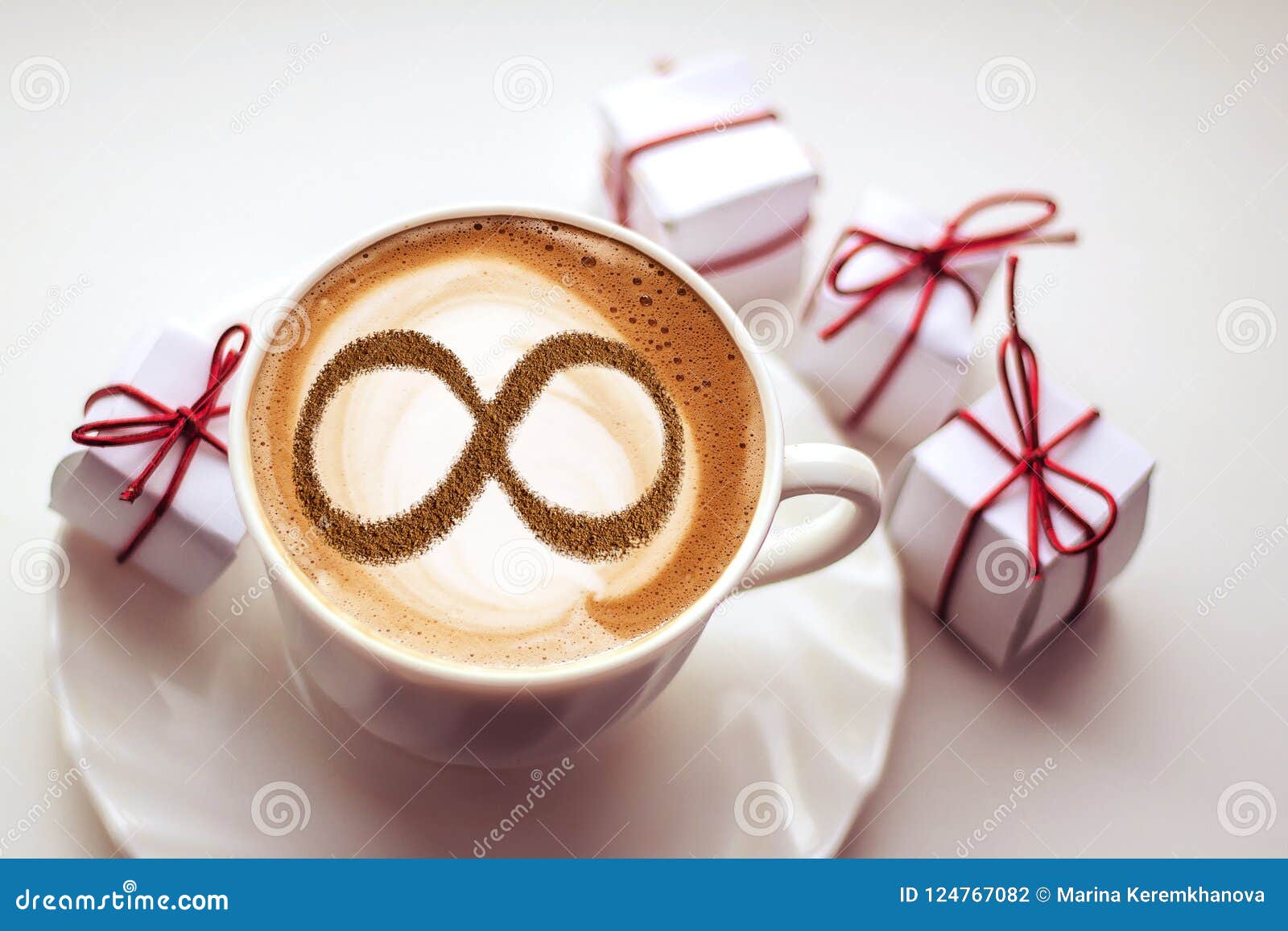 Coffee Cup Concept Infinity Symbol Stock Photo - Image of unusual ...