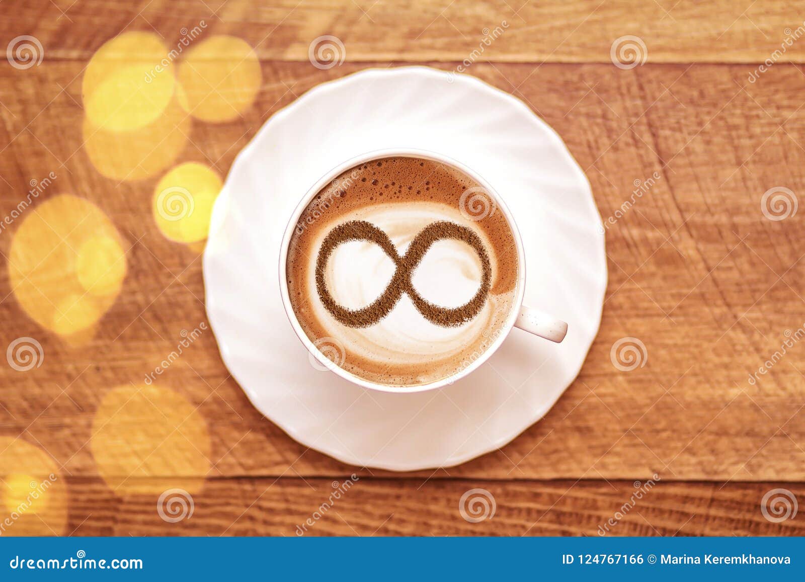 Coffee Cup Concept Infinity Symbol Stock Photo - Image of design ...