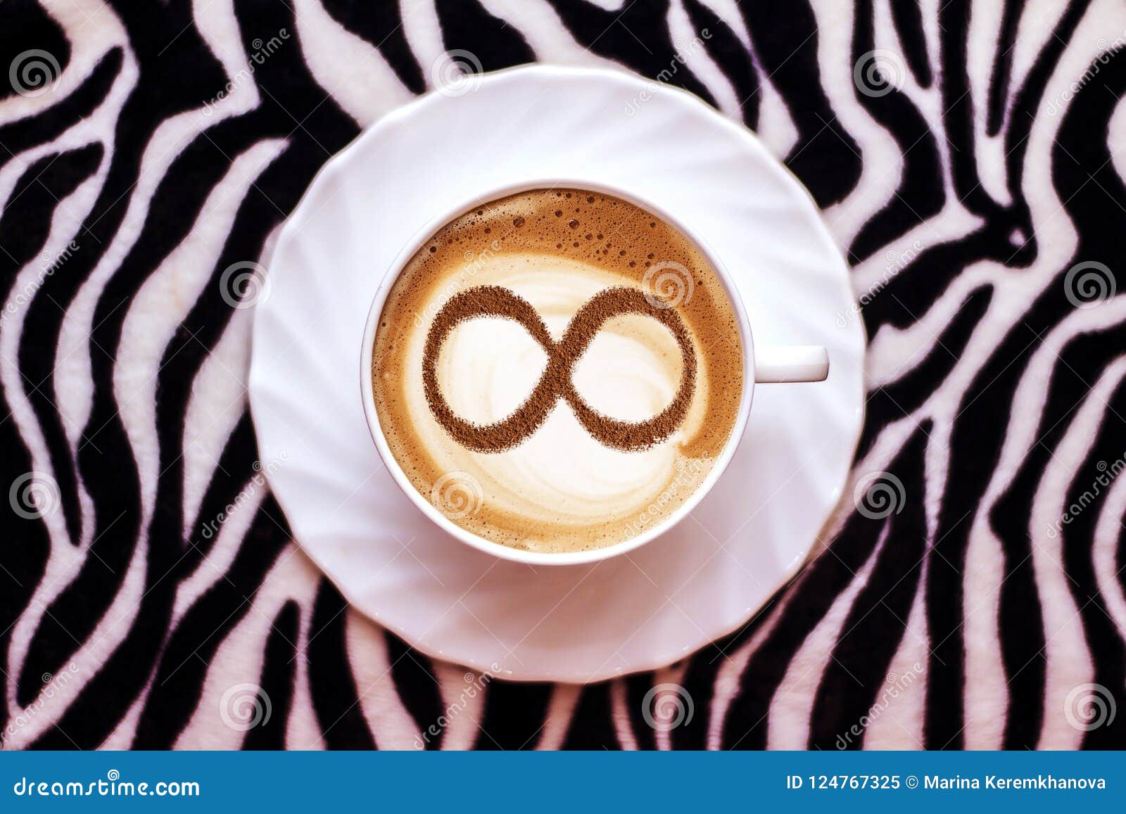 Coffee Cup Concept Infinity Symbol Stock Image - Image of sign, break ...
