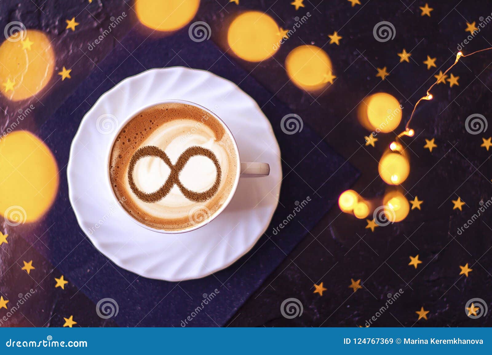 Coffee Cup Concept Infinity Symbol Stock Image - Image of energetic ...