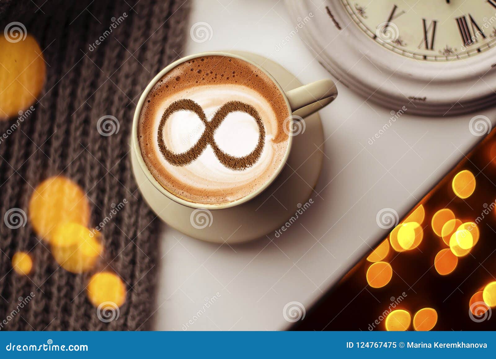 Coffee Cup Concept Infinity Symbol Stock Image - Image of business ...