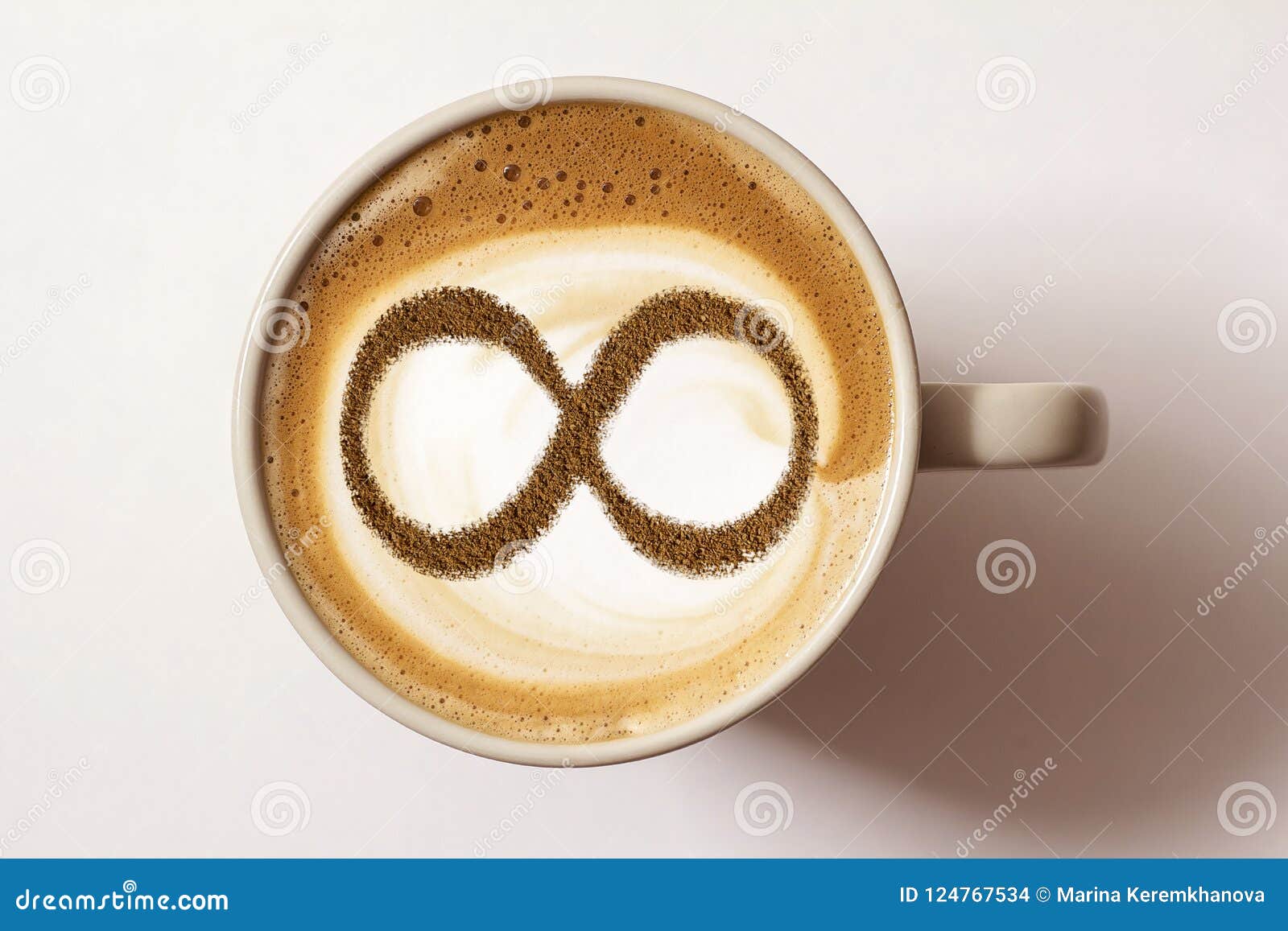 Coffee Cup Concept Infinity Symbol Stock Photo - Image of icon, sign ...