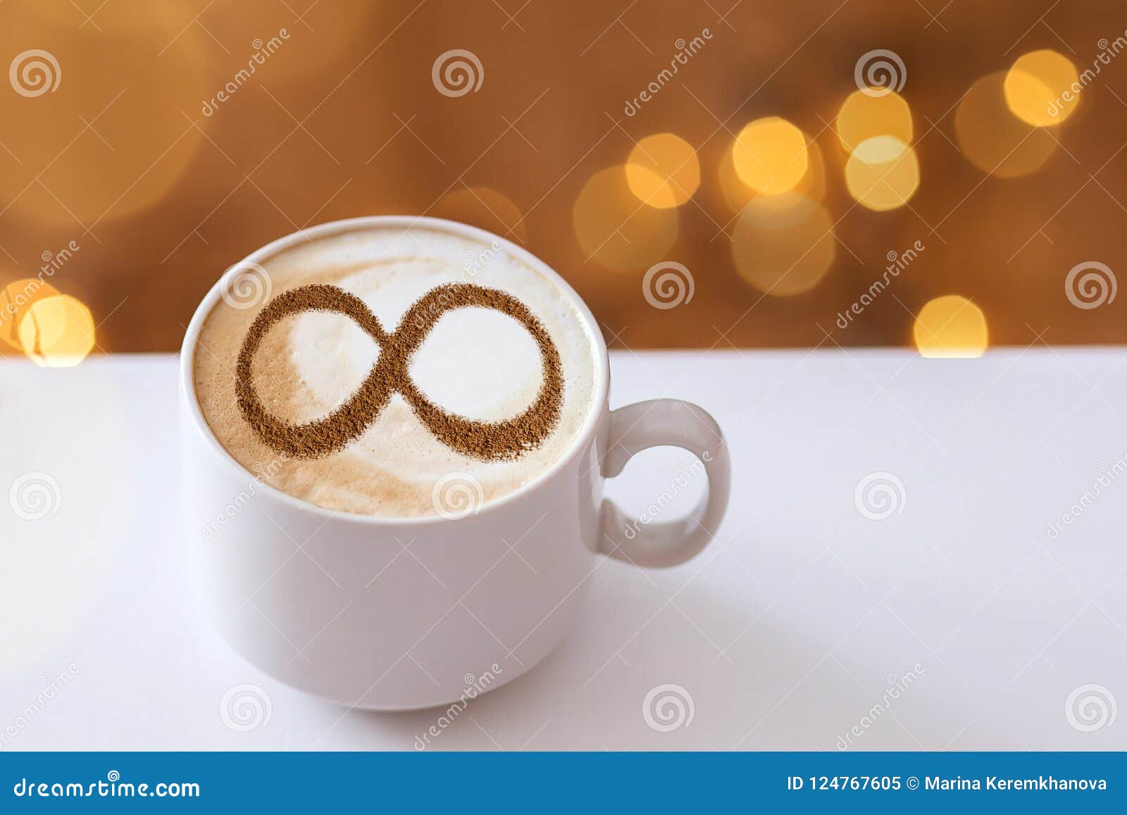 Coffee Cup Concept Infinity Symbol Stock Image - Image of fatigue ...