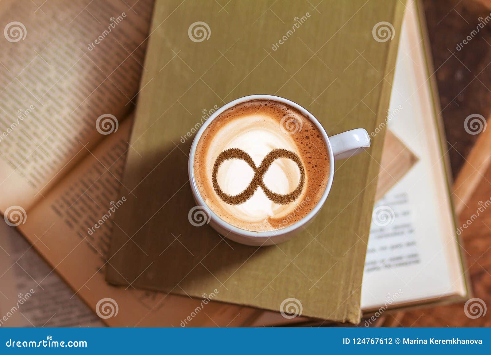 Coffee Cup Concept Infinity Symbol Stock Photo - Image of design ...