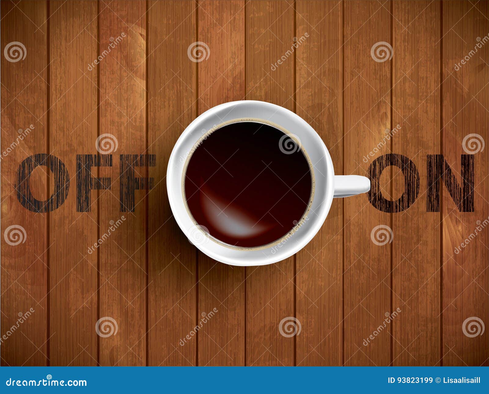 Coffee Cup Concept - Off and on Lettering with Muf of Cofee Stock ...
