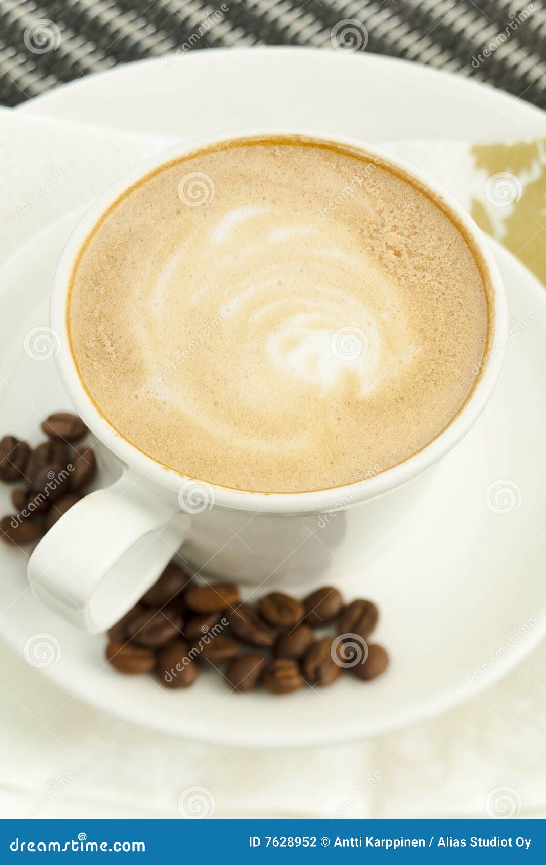 Coffee cup with cream foam stock photo. Image of caffeine - 7628952