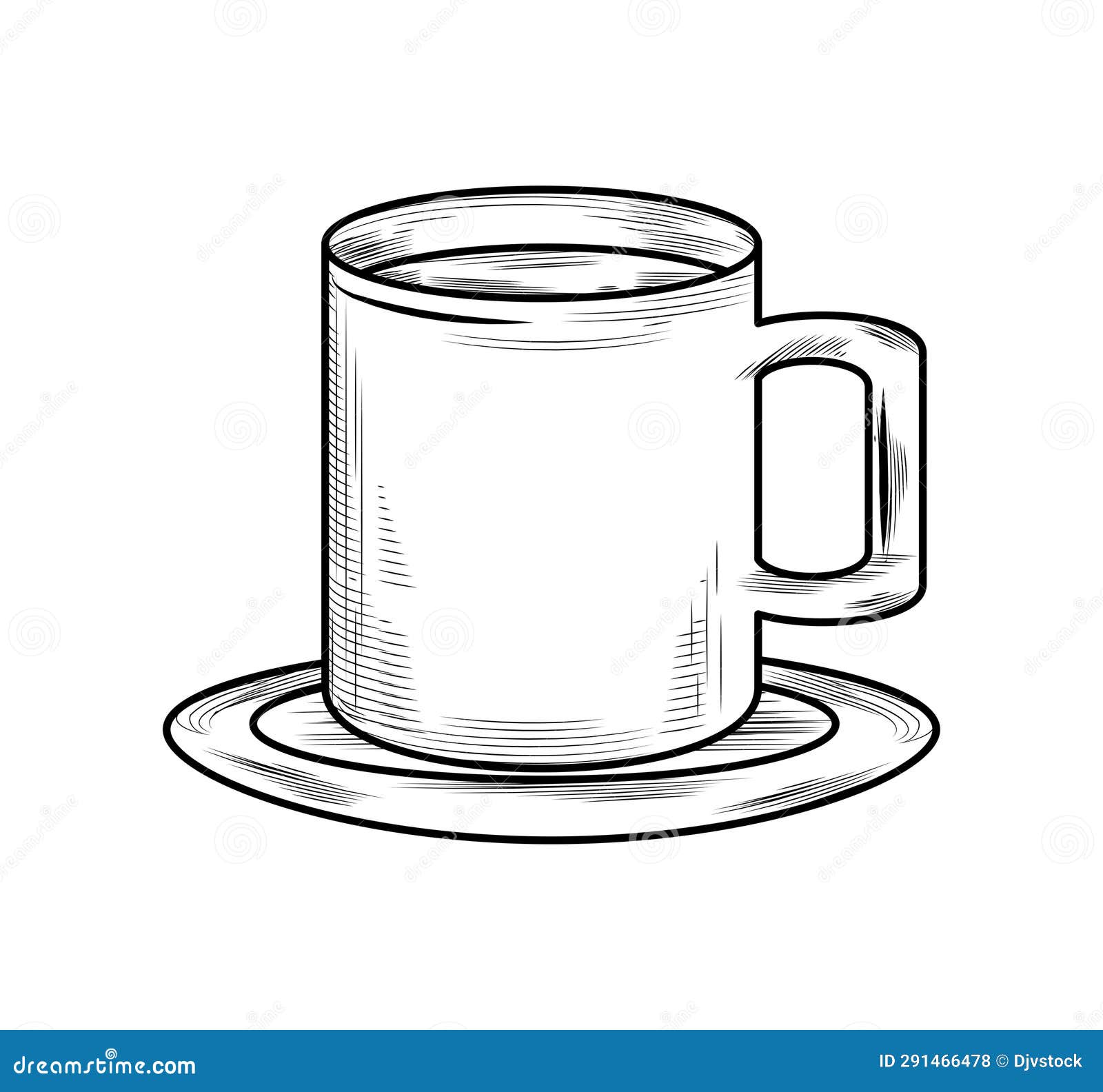 Coffee Cup Draw Illustration Design Stock Illustration - Illustration ...