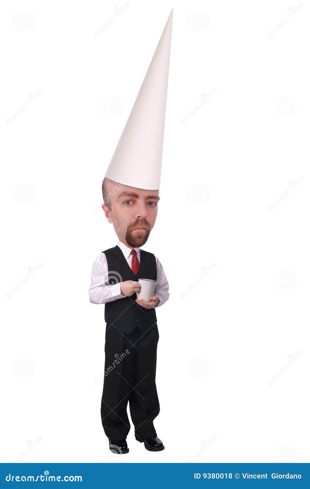 Coffee cup dunce man stock photo. Image of play, attractive - 9380018