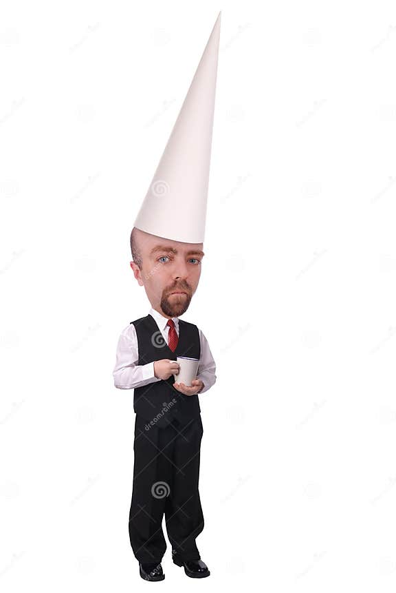 Coffee cup dunce man stock photo. Image of play, attractive - 9380018