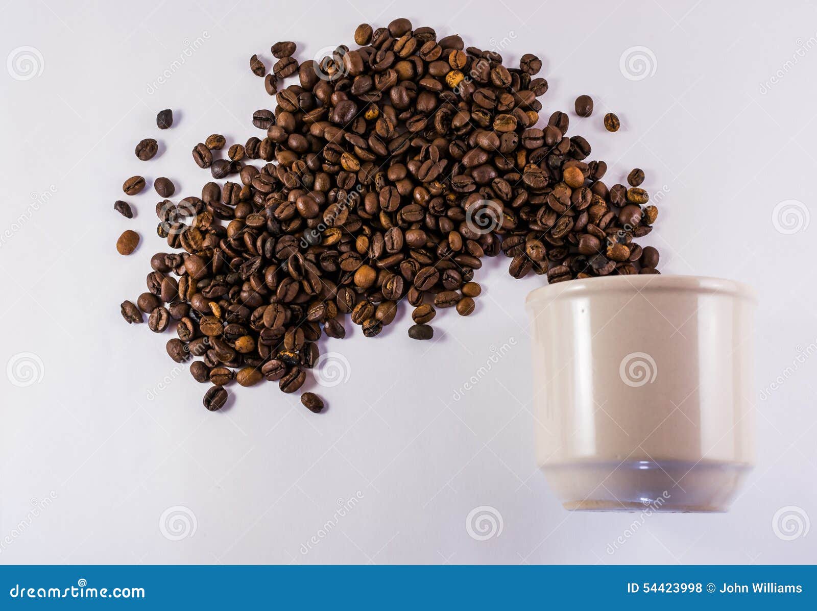 Coffee Cup and Exploding Roasted Beans Stock Photo - Image of dark ...
