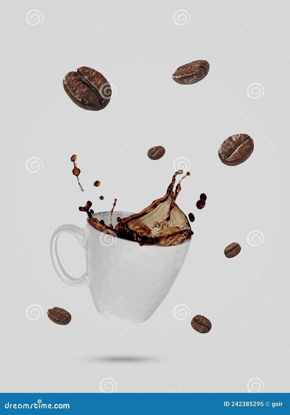 Coffee cup falling stock image. Image of caffeine, scented - 242385295